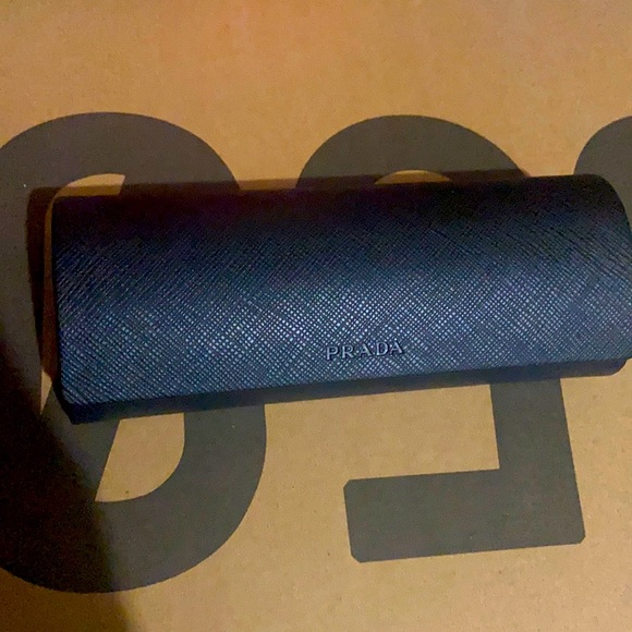 Prada | Accessories | Prada Glasses Case Black Universal | Poshmark
